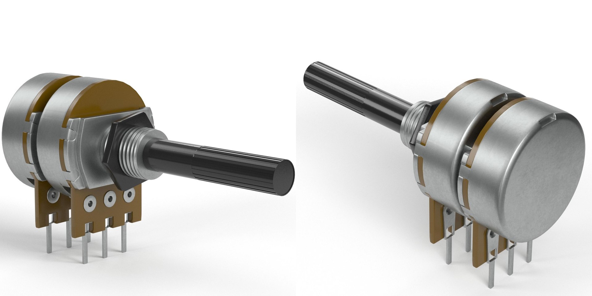 Double Potentiometer 3D Model - TurboSquid 1870139