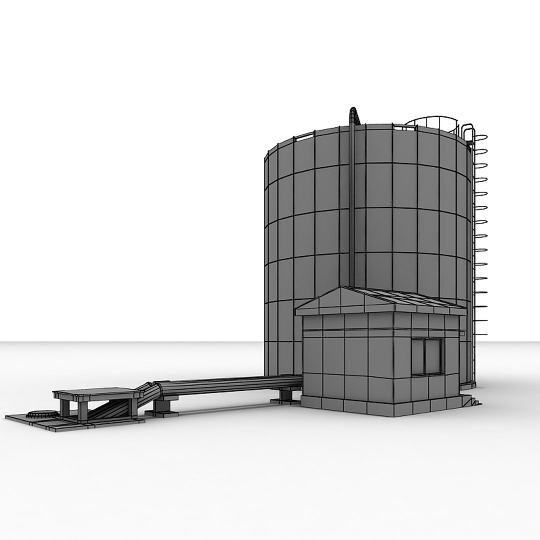 Water Tank 01 3d Model