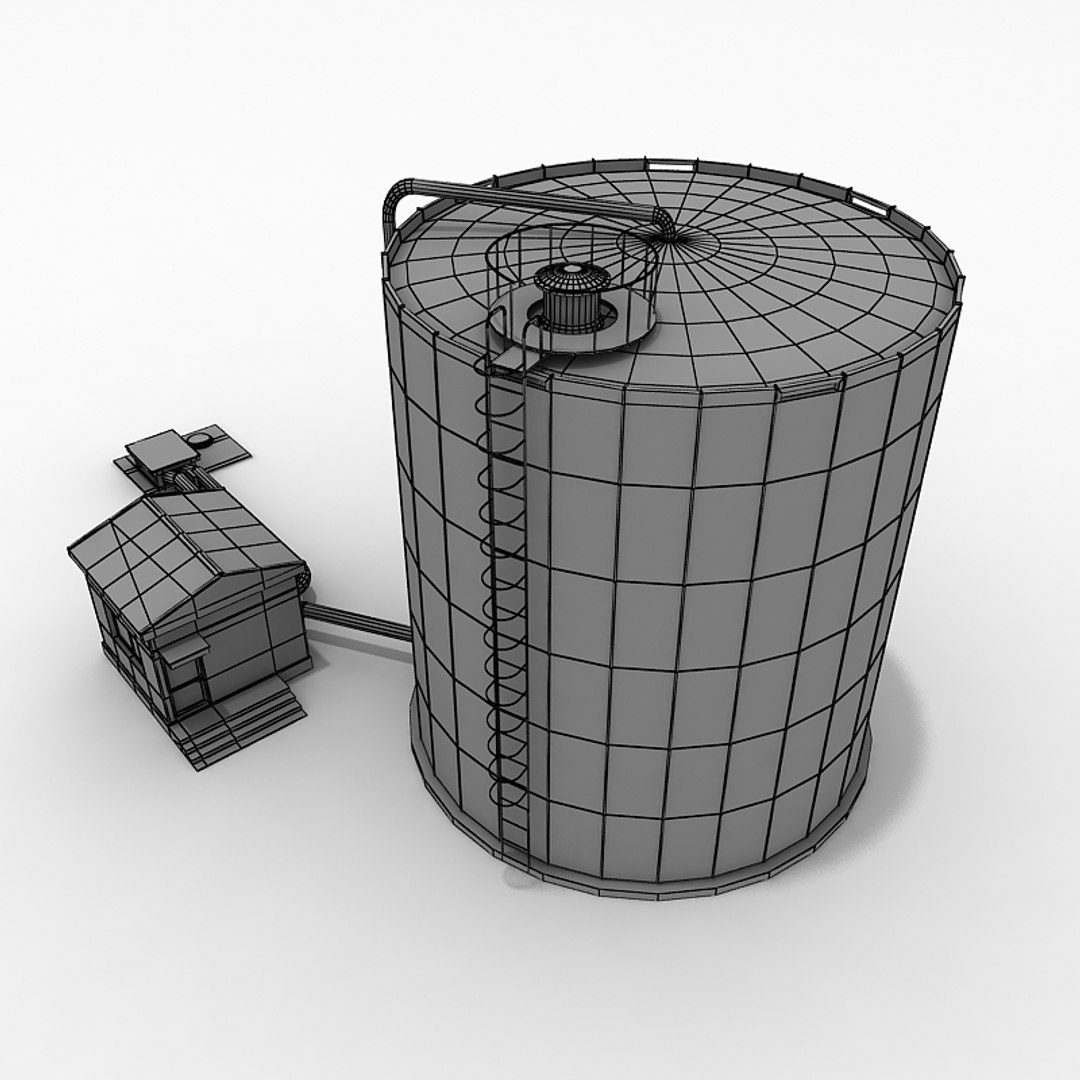 Water Tank 01 3d Model