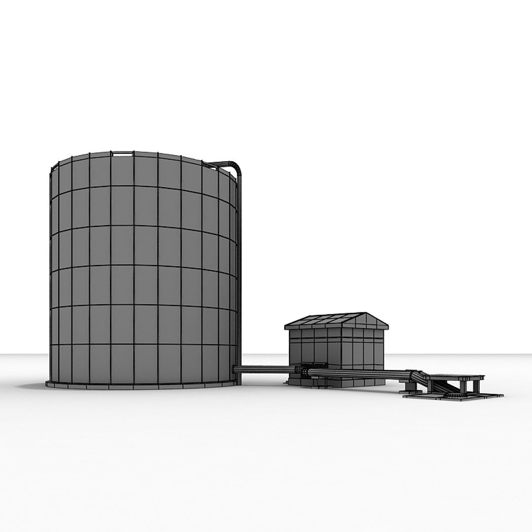 Water Tank 01 3d Model
