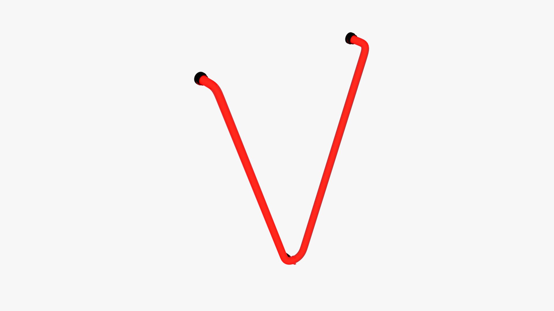 3D Neon Red Alphabet V - TurboSquid 2158266