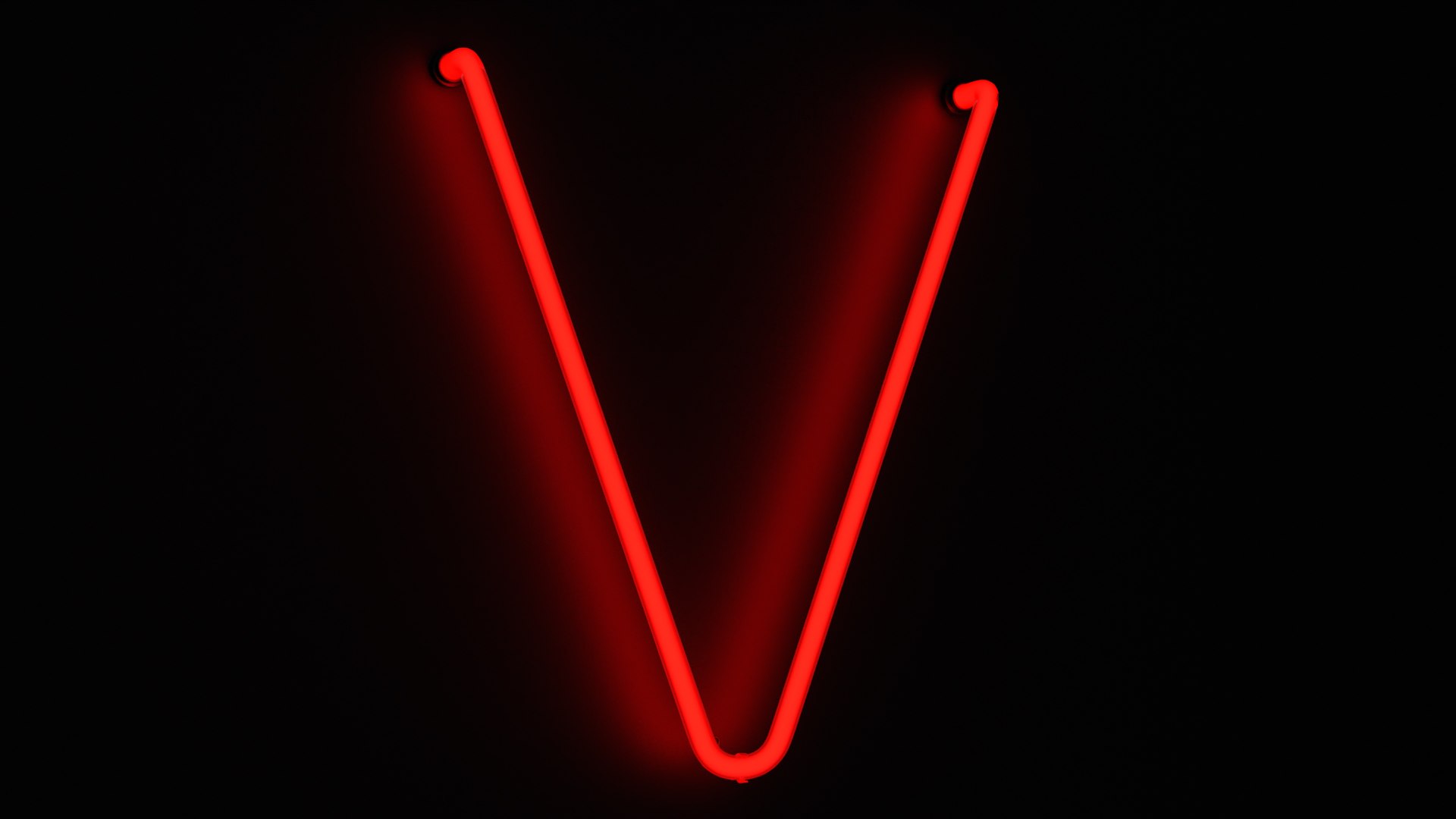 3D Neon Red Alphabet V - TurboSquid 2158266