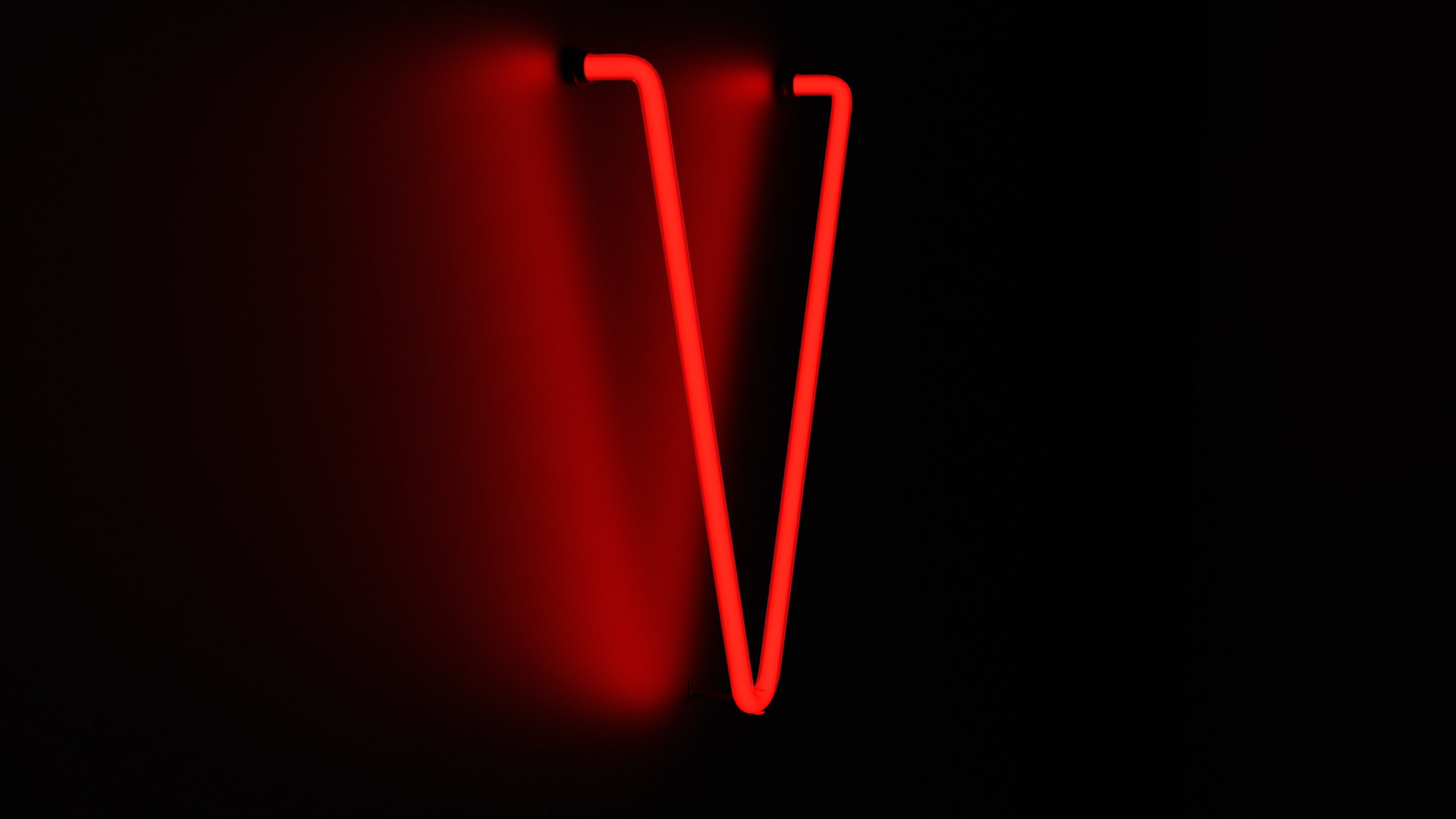 3D Neon Red Alphabet V - TurboSquid 2158266
