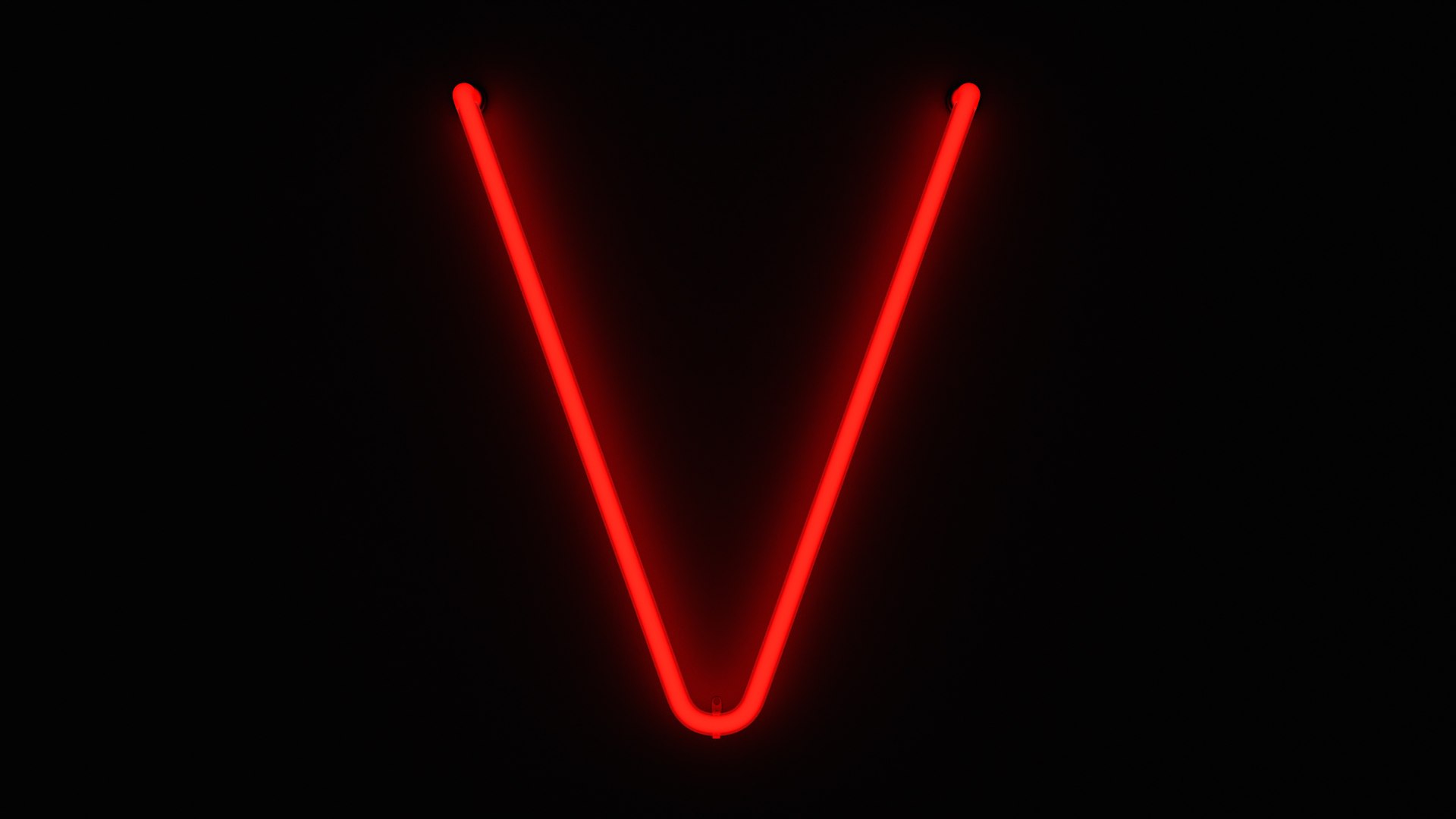 3D Neon Red Alphabet V - TurboSquid 2158266