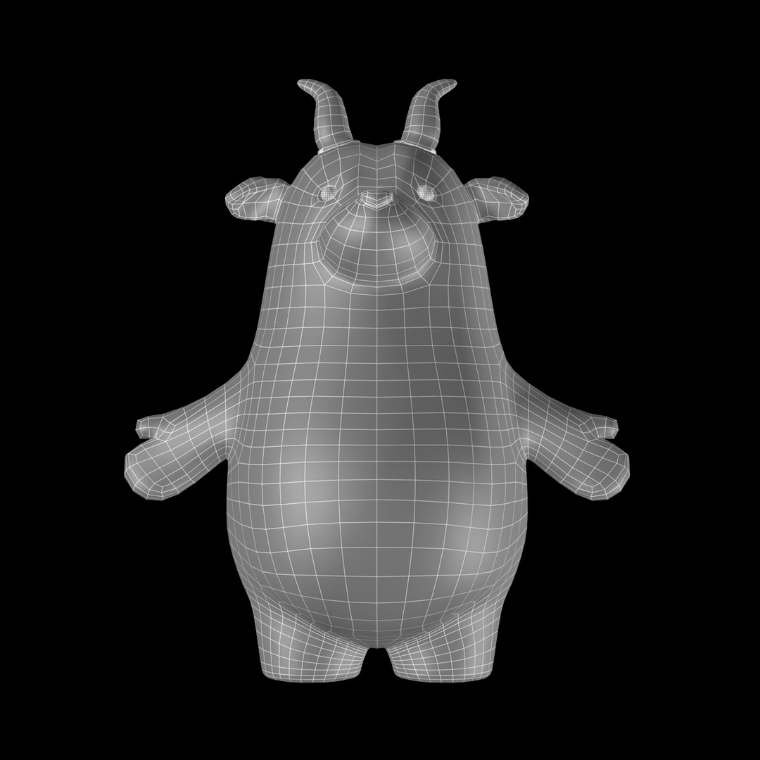 3d Toon Goat Model
