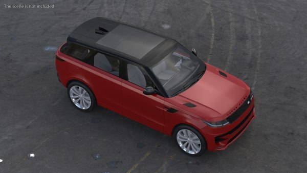 modelo 3d Range Rover Sport rojo 2023 Interior sencillo - TurboSquid ...