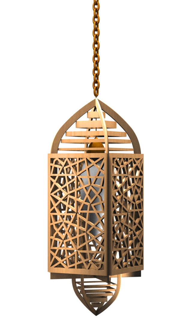 islamic lamp 3d model