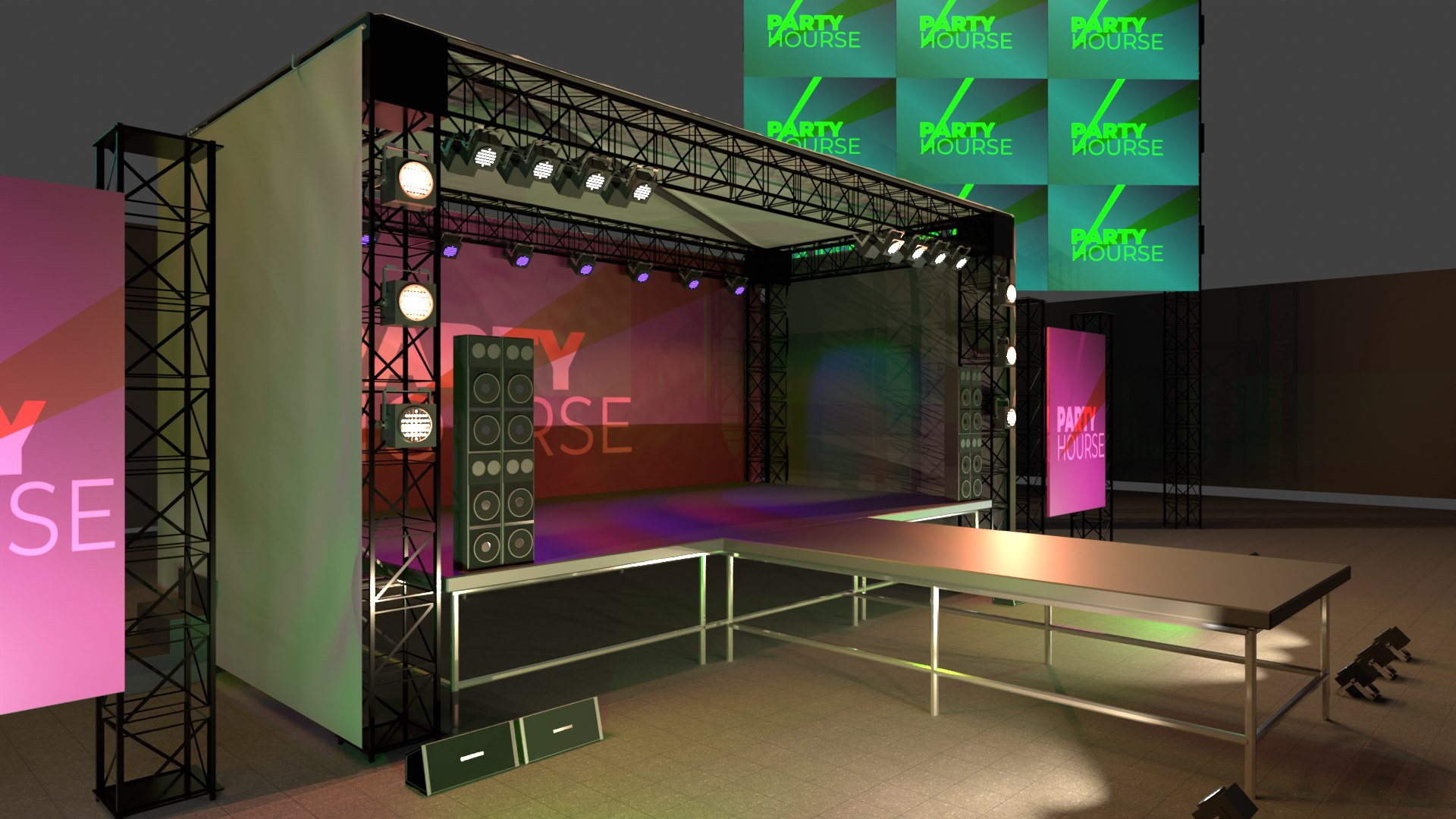 3D Celebration Stage - TurboSquid 2229221