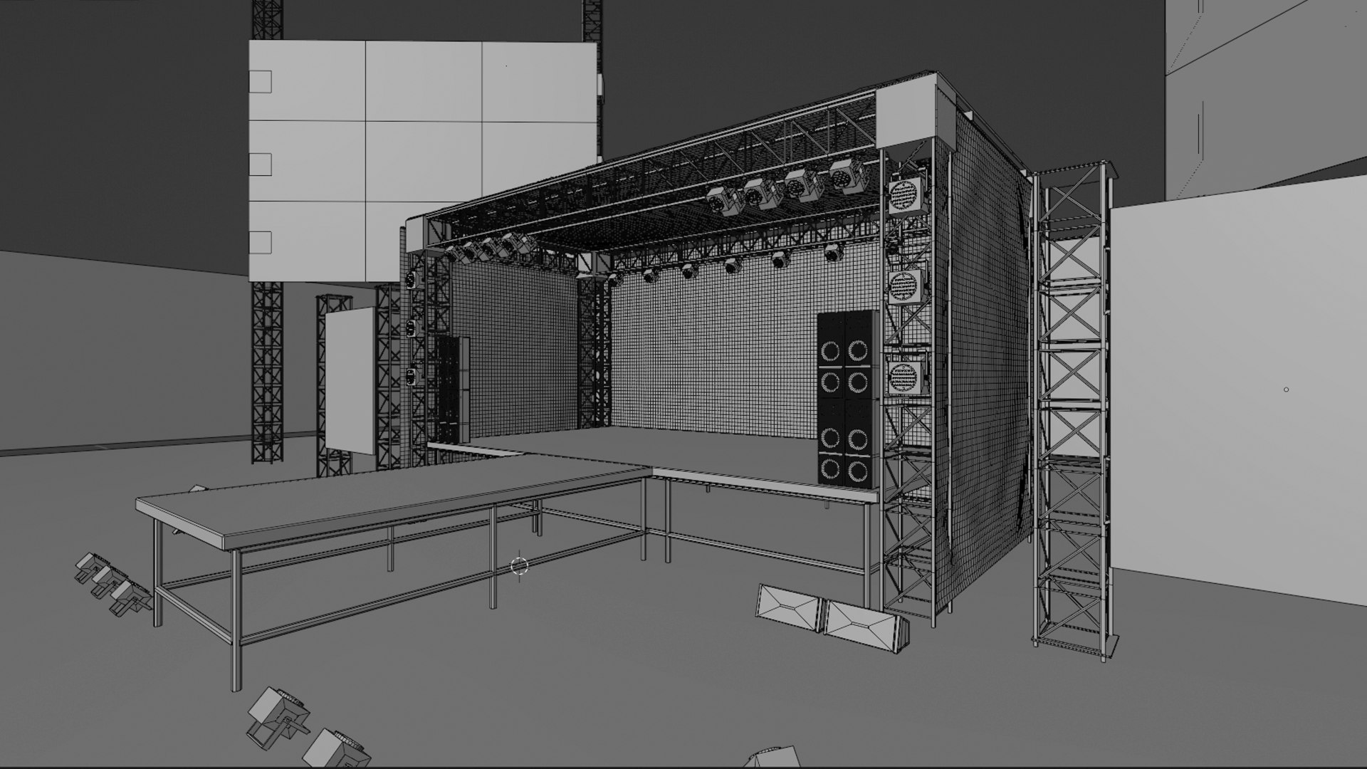 3D Celebration Stage - TurboSquid 2229221