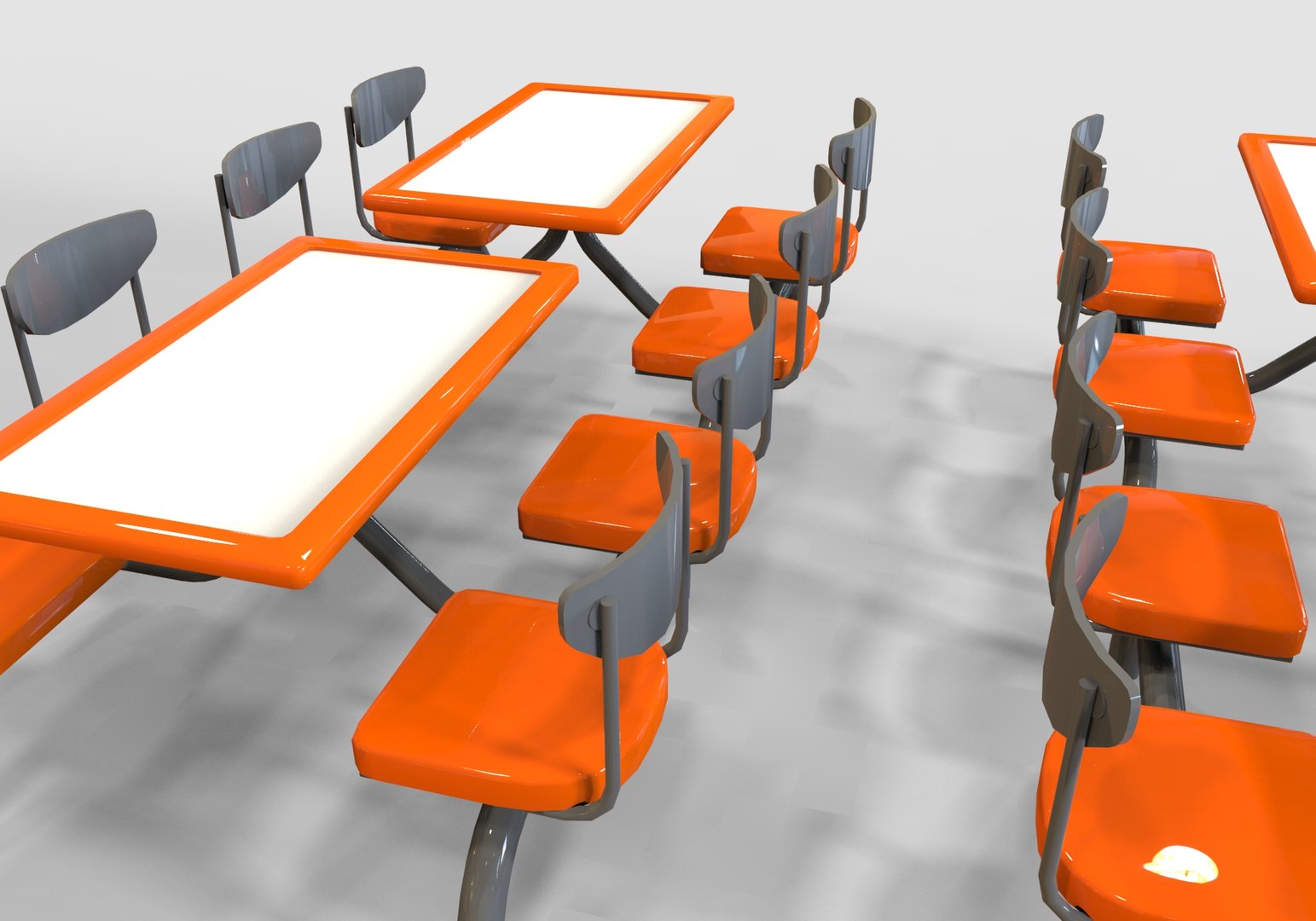 3d Model Table Chair Set