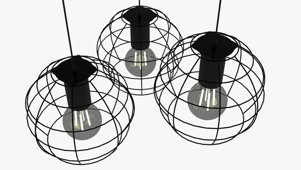 3D Spherical Shape Hanging Light with LED Bulb E27 - TurboSquid 2018360