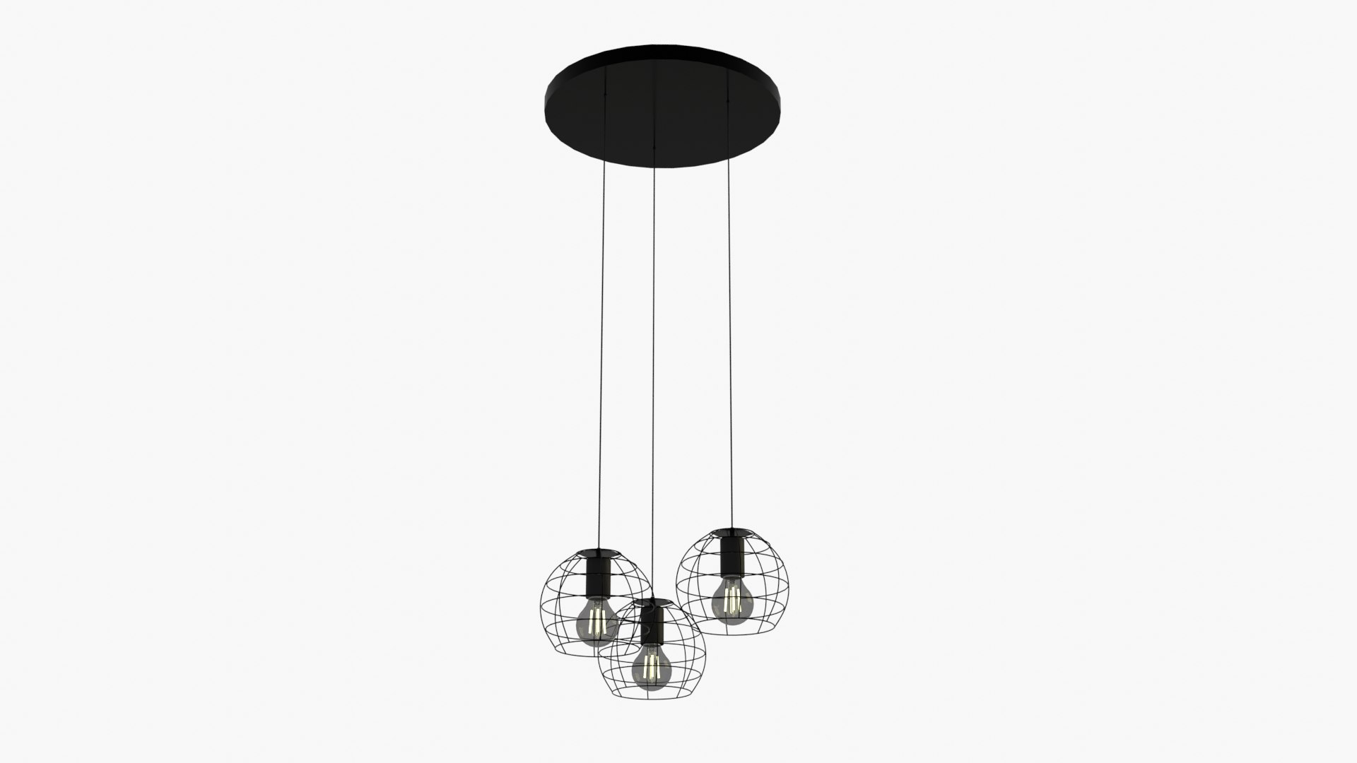 3D Spherical Shape Hanging Light with LED Bulb E27 - TurboSquid 2018360