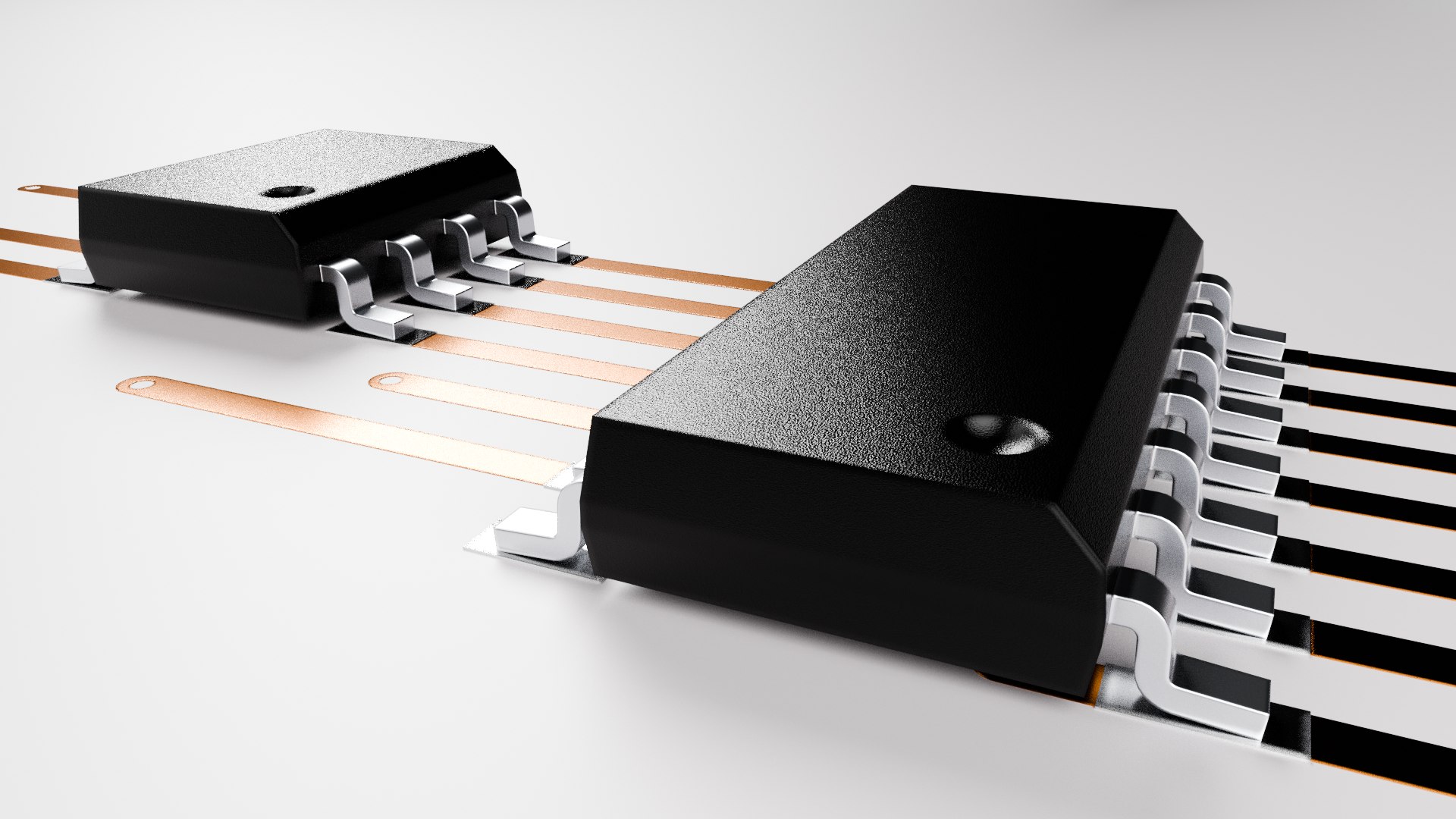 3D Model SOIC8 SOIC14 SOIC16 SMD integrated circuit packages 3D model ...