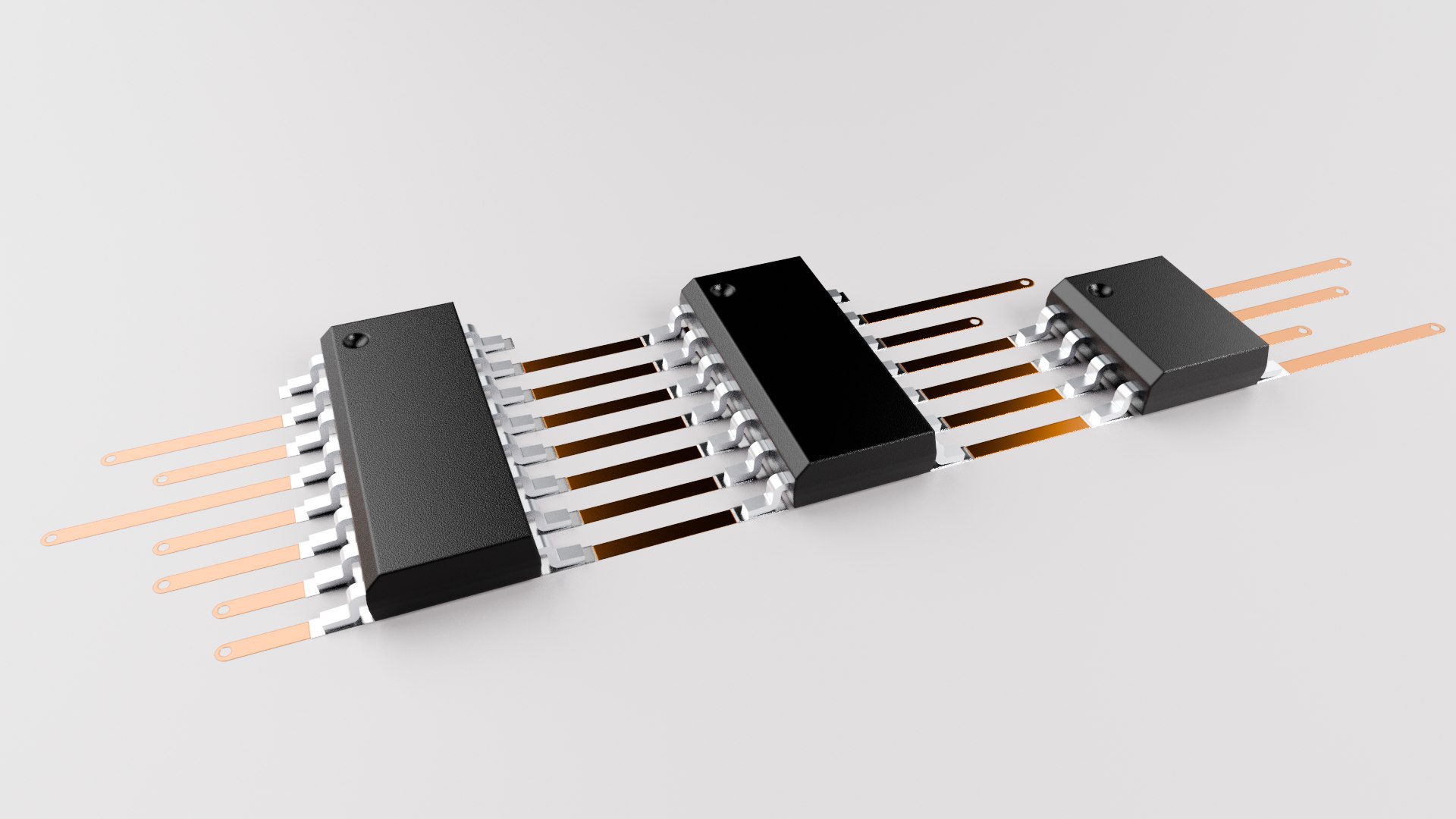 3D Model SOIC8 SOIC14 SOIC16 SMD integrated circuit packages 3D model ...