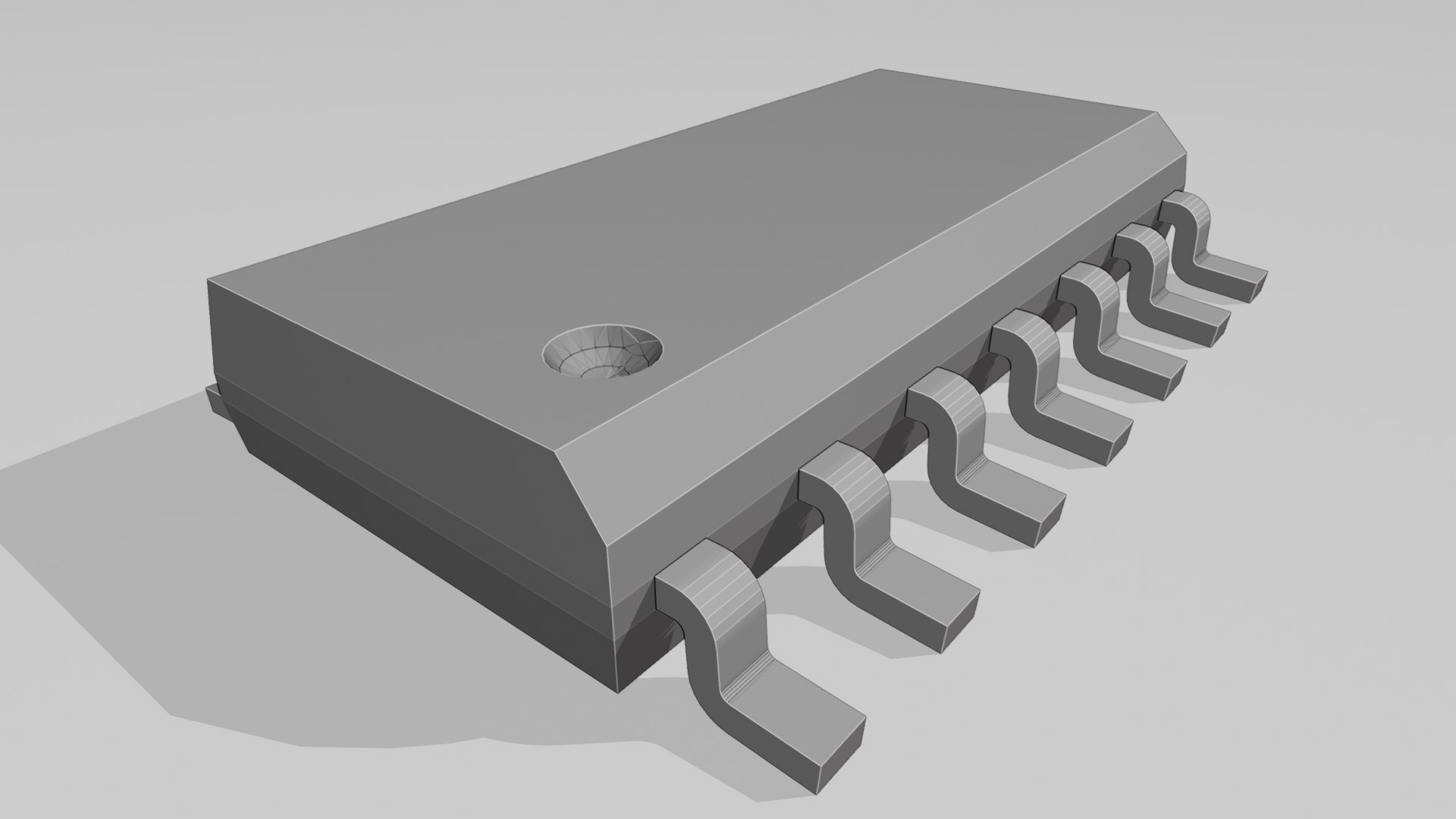 3D Model SOIC8 SOIC14 SOIC16 SMD integrated circuit packages 3D model ...