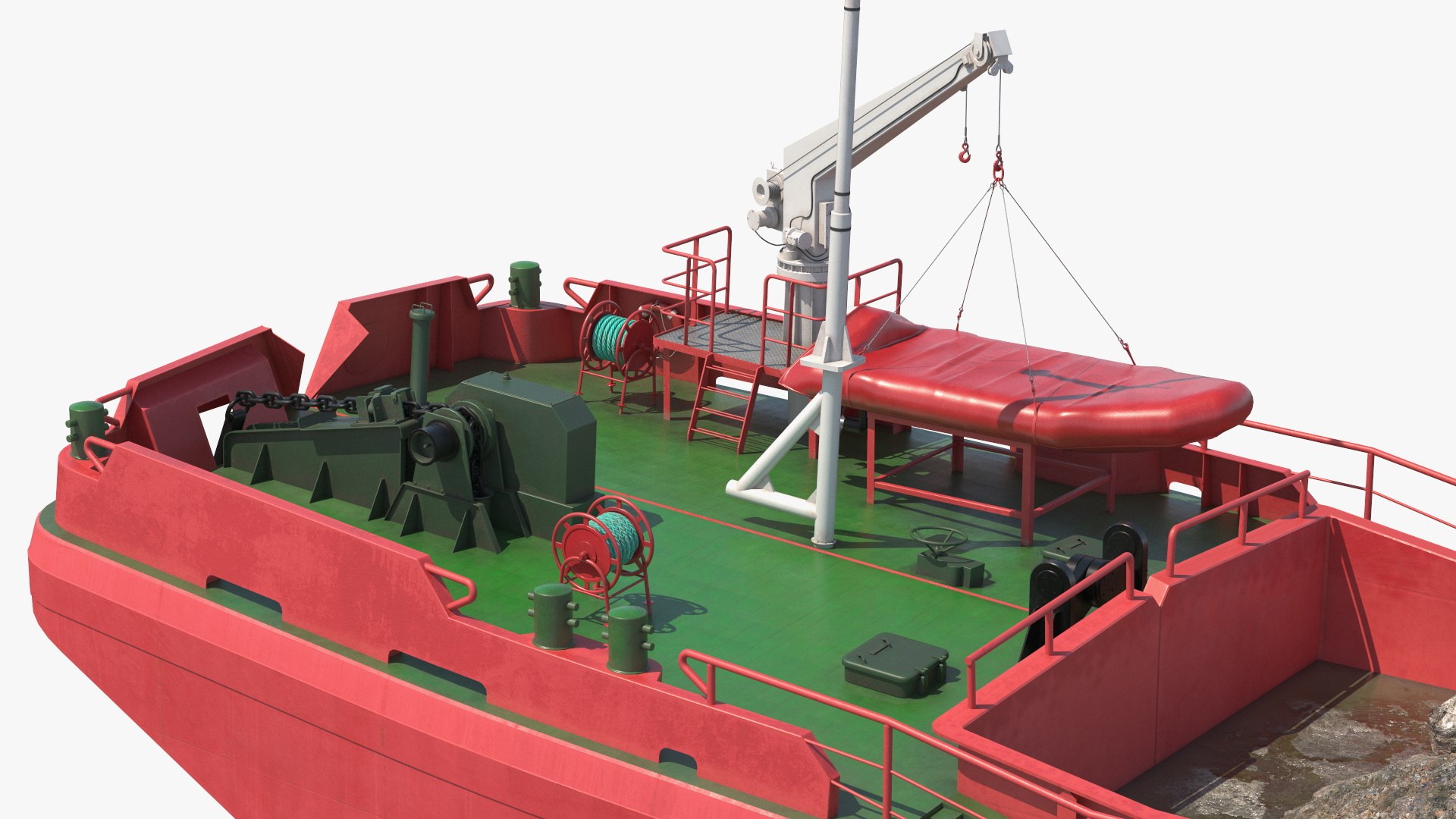 3D Split Hopper Barge With Crushed Stone Load - TurboSquid 2426066