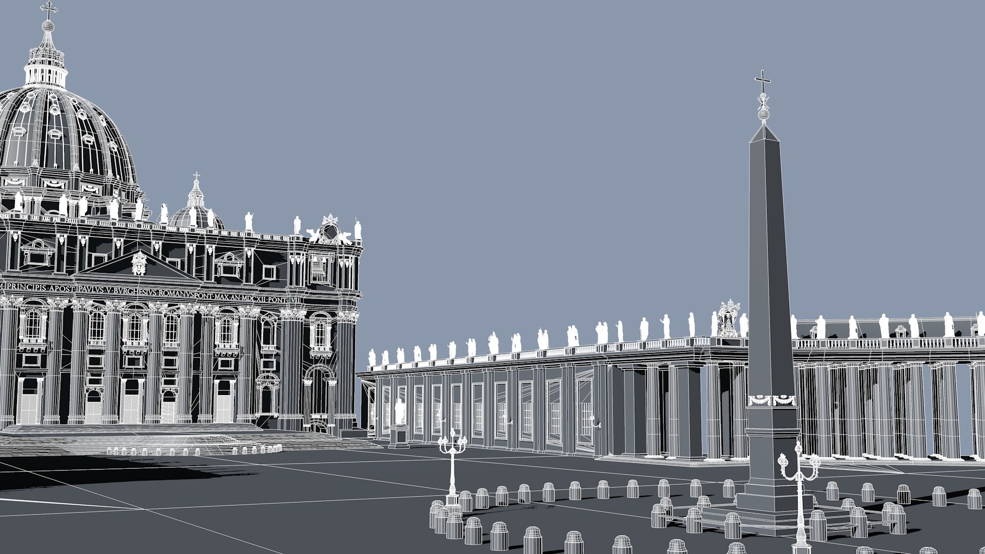 3D Saint Peter Basilica Model - TurboSquid 2422159