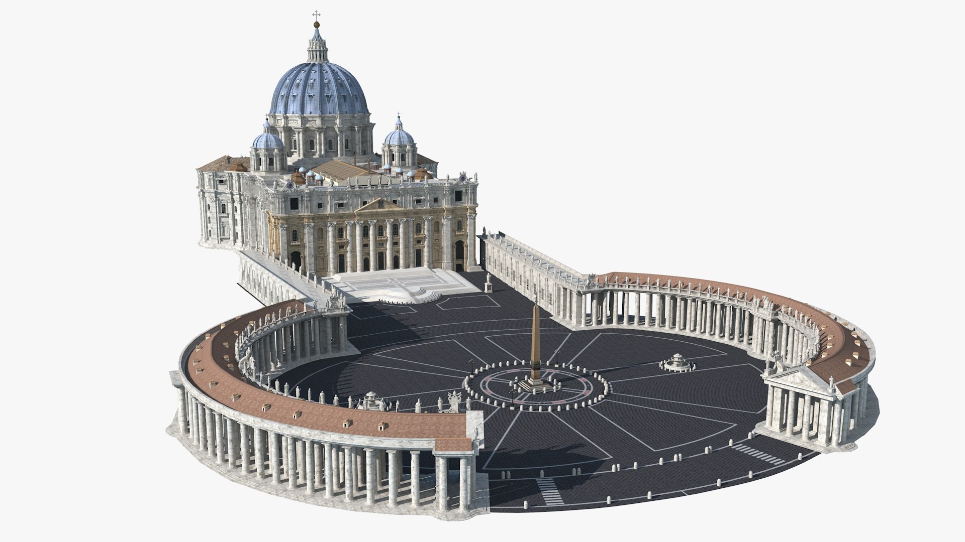 3D Saint Peter Basilica Model - TurboSquid 2422159