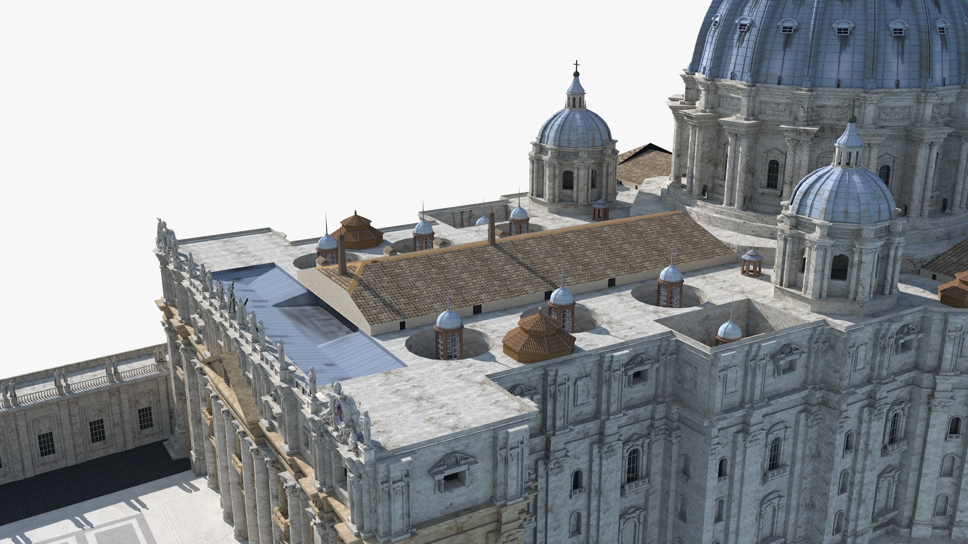 3D Saint Peter Basilica Model - TurboSquid 2422159