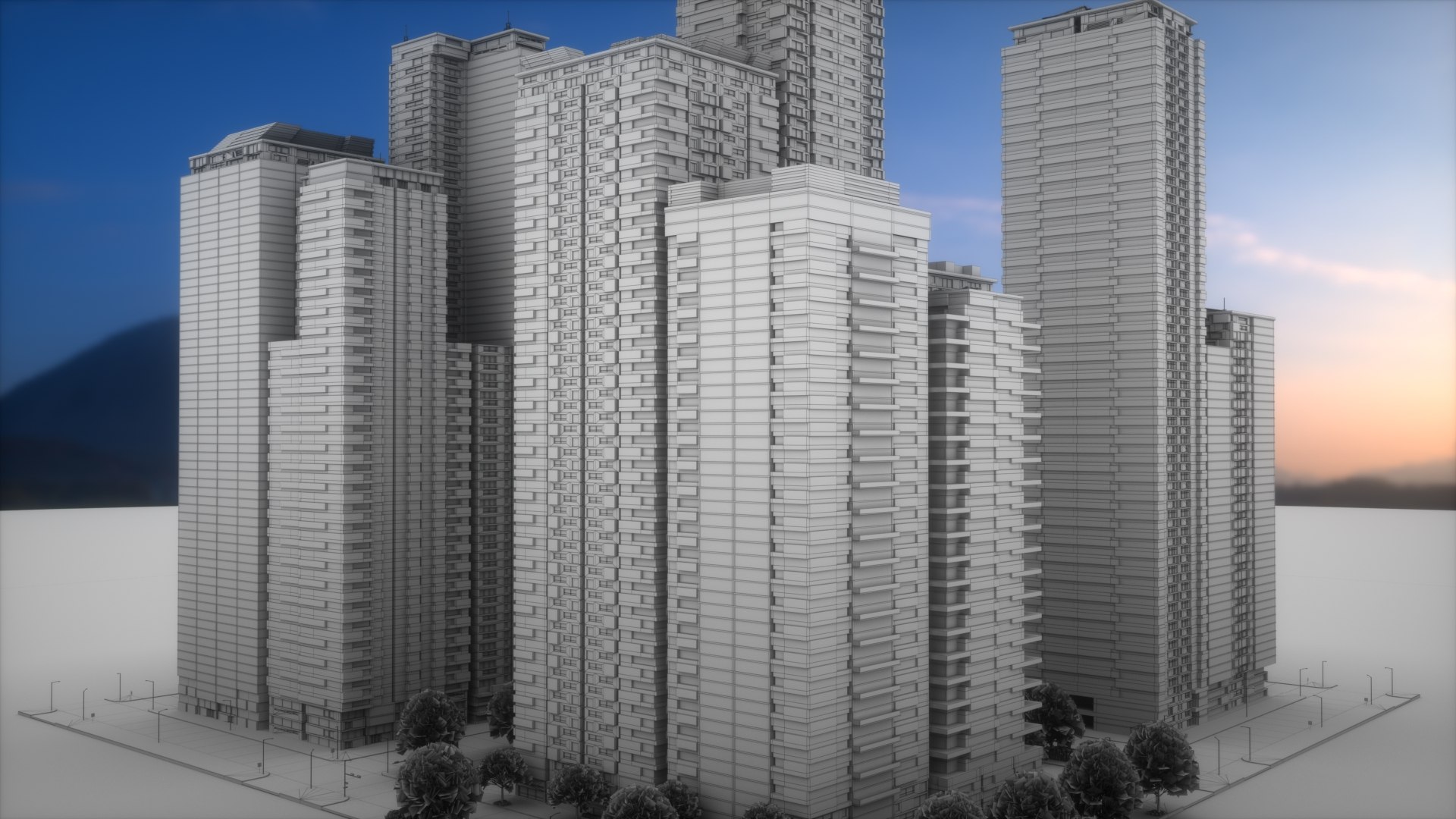 City Block Type B40 3D Model - TurboSquid 2092369