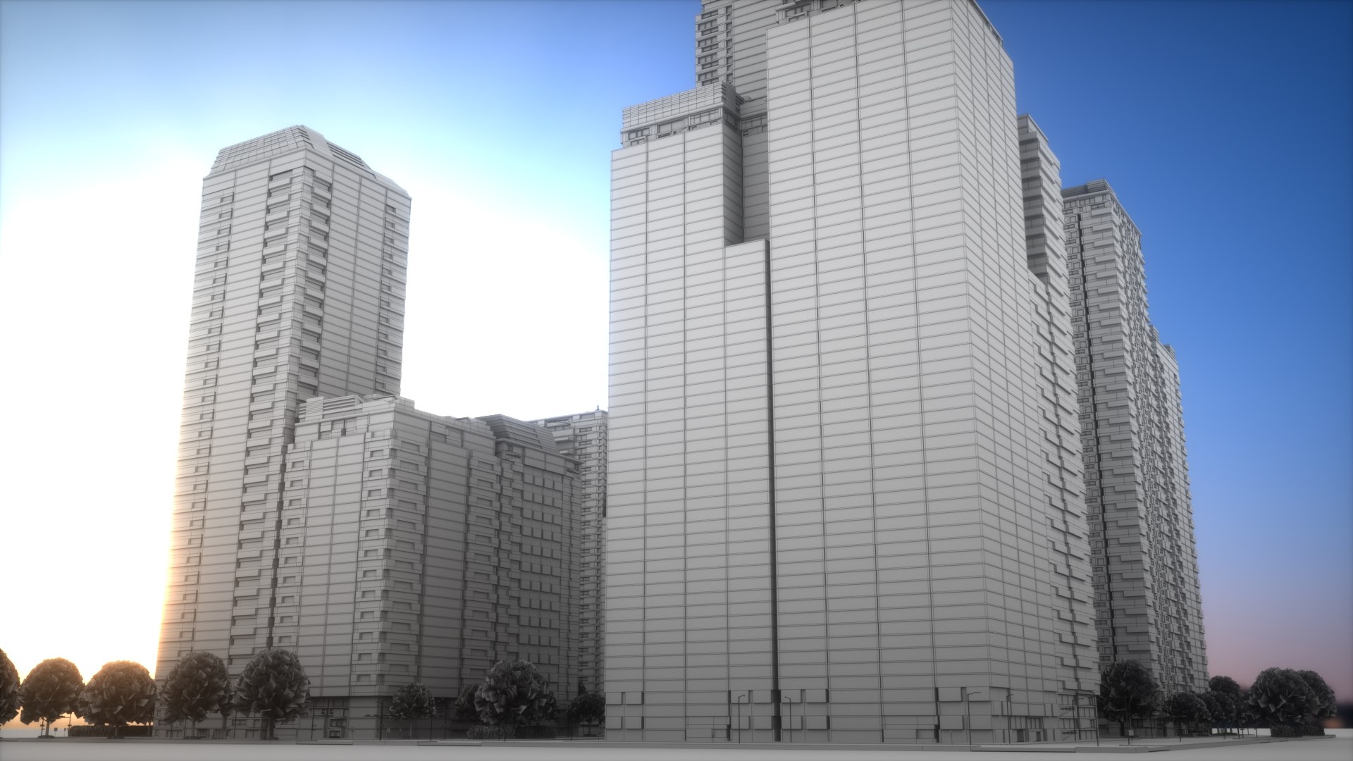 City Block Type B40 3D Model - TurboSquid 2092369