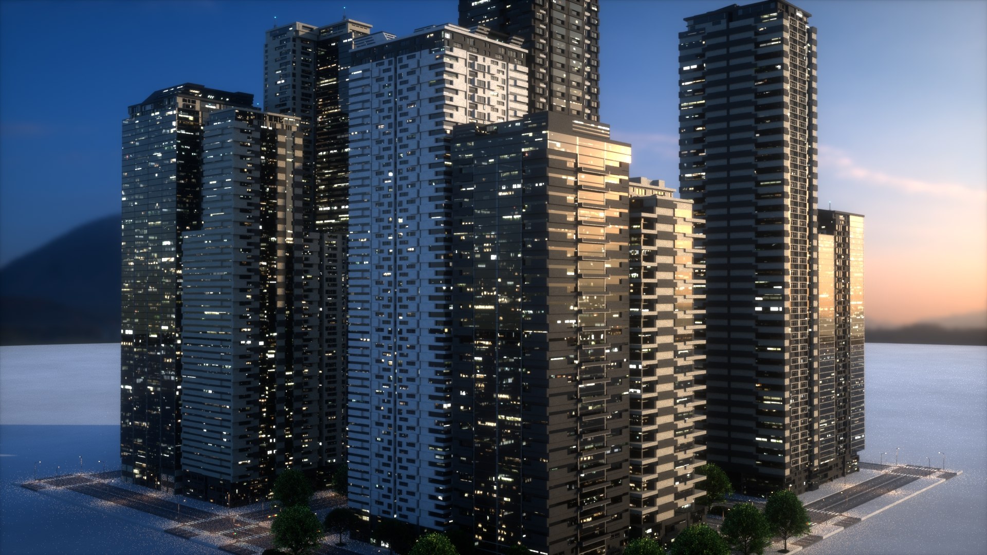 City Block Type B40 3D Model - TurboSquid 2092369