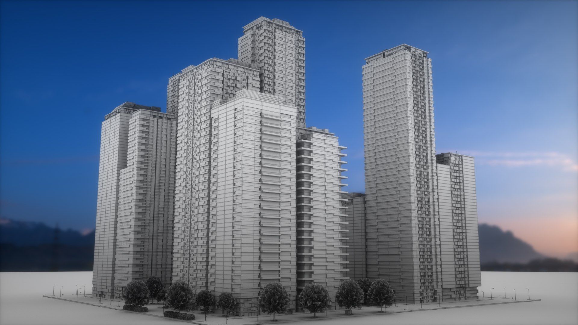 City Block Type B40 3D Model - TurboSquid 2092369