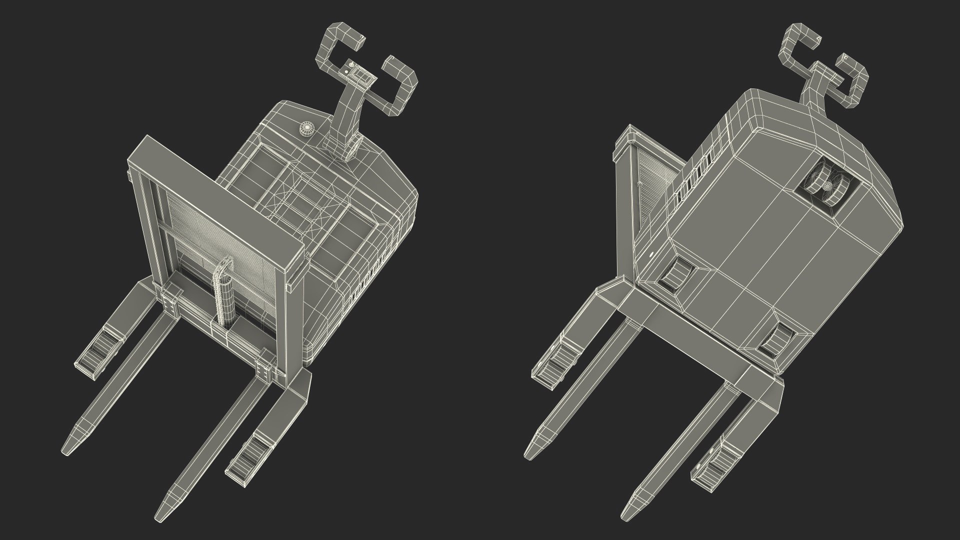 3D Powered Forklift with Fixed Legs Rigged model - TurboSquid 2142615