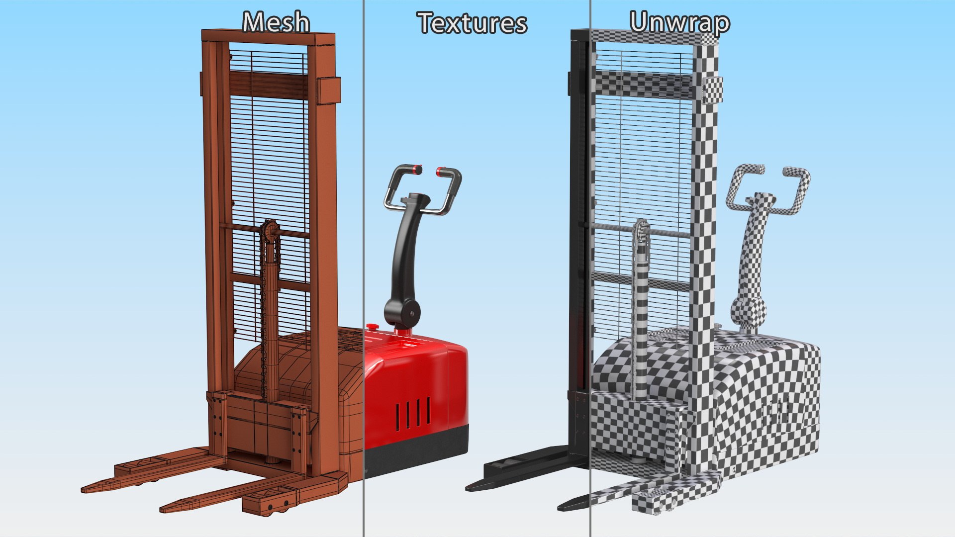 3D Powered Forklift with Fixed Legs Rigged model - TurboSquid 2142615