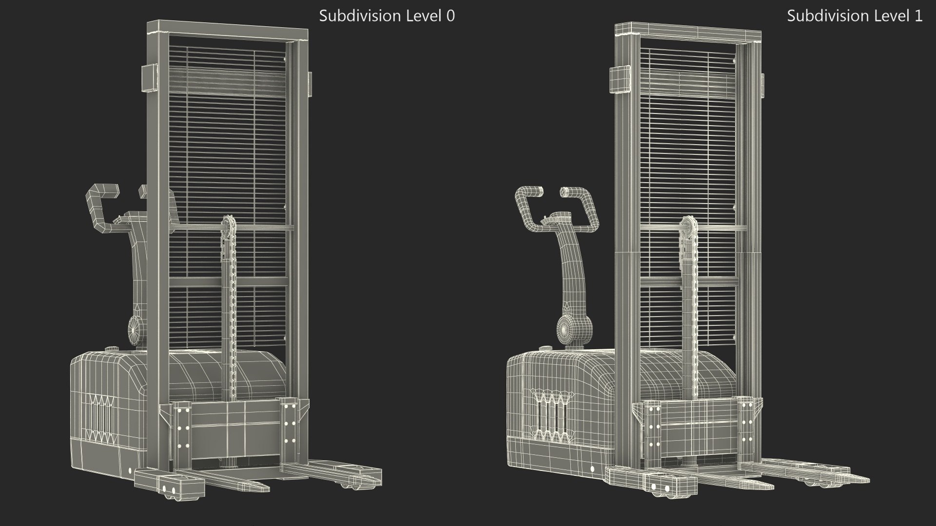 3D Powered Forklift with Fixed Legs Rigged model - TurboSquid 2142615