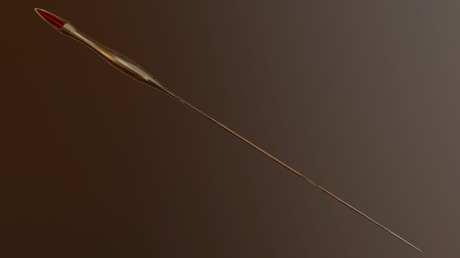 modèle 3D de Low-Poly Model Epée Plume Corbeau - TurboSquid 1813570