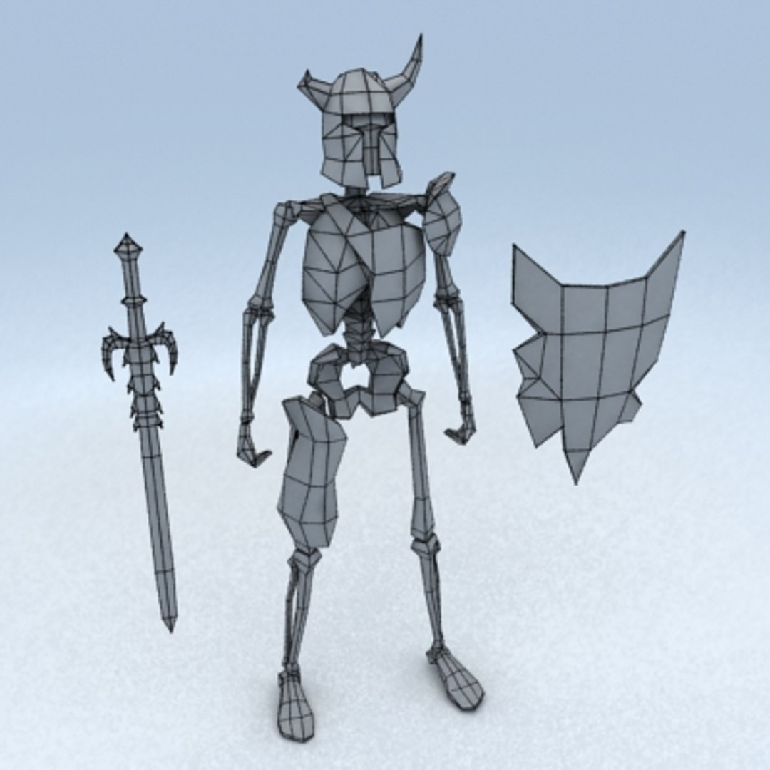 Skeleton Warrior 3d Model