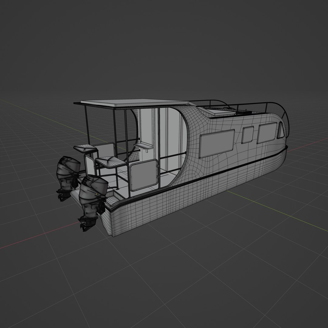 Boat A Home Quest 7 9M Houseboat 3D Model Catamaran 3D Model ...