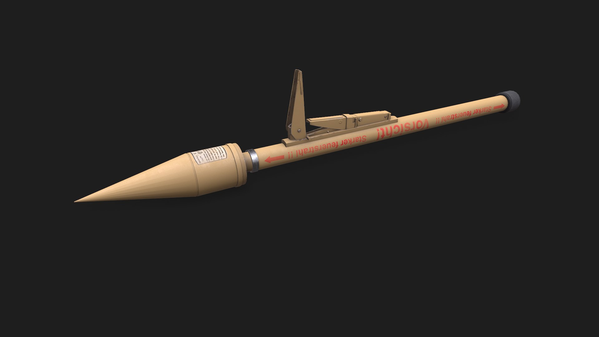 modelo 3d Lanzacohetes antitanque Panzerfaust 150M Low-poly PBR ...