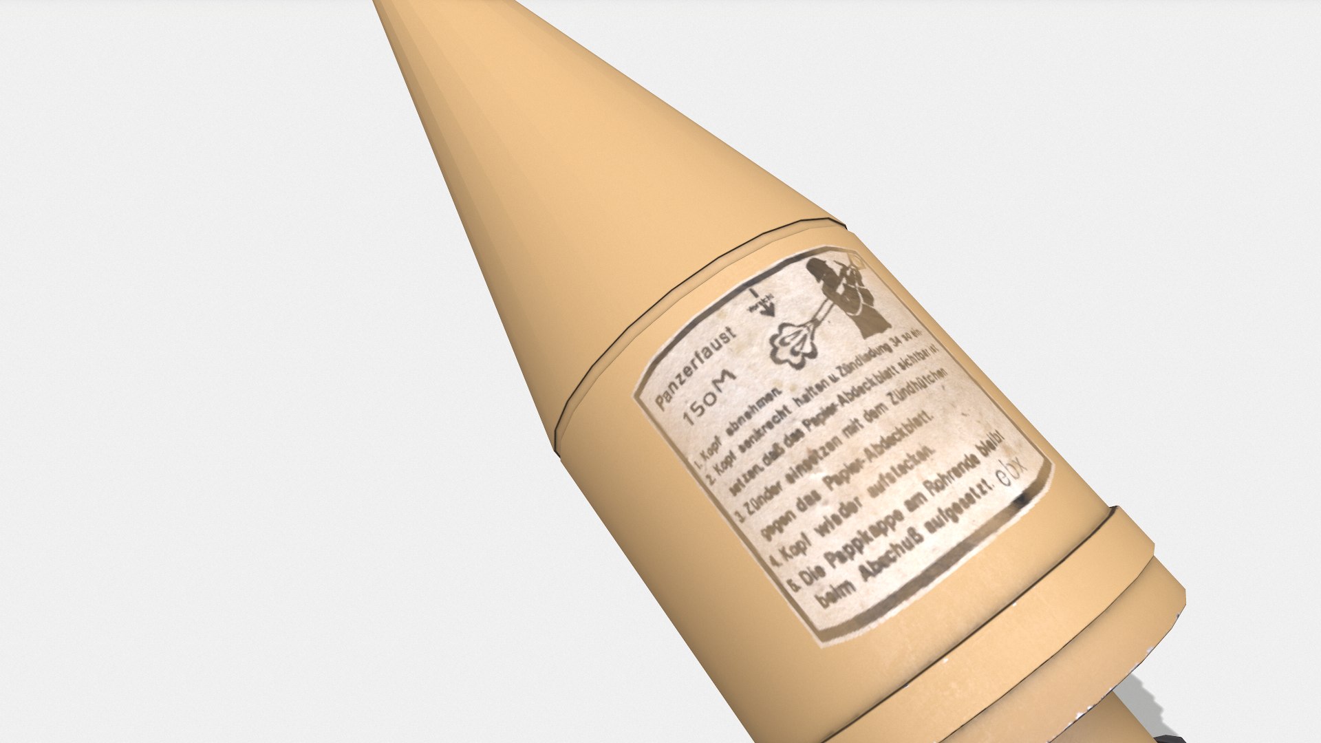 Panzerfaust 150M Anti-tank Rocket Launcher Low-poly PBR Model ...