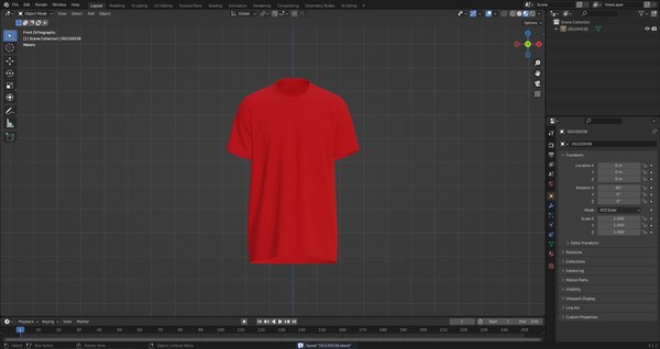 3D model Loose Fit Tee Design - TurboSquid 1963443