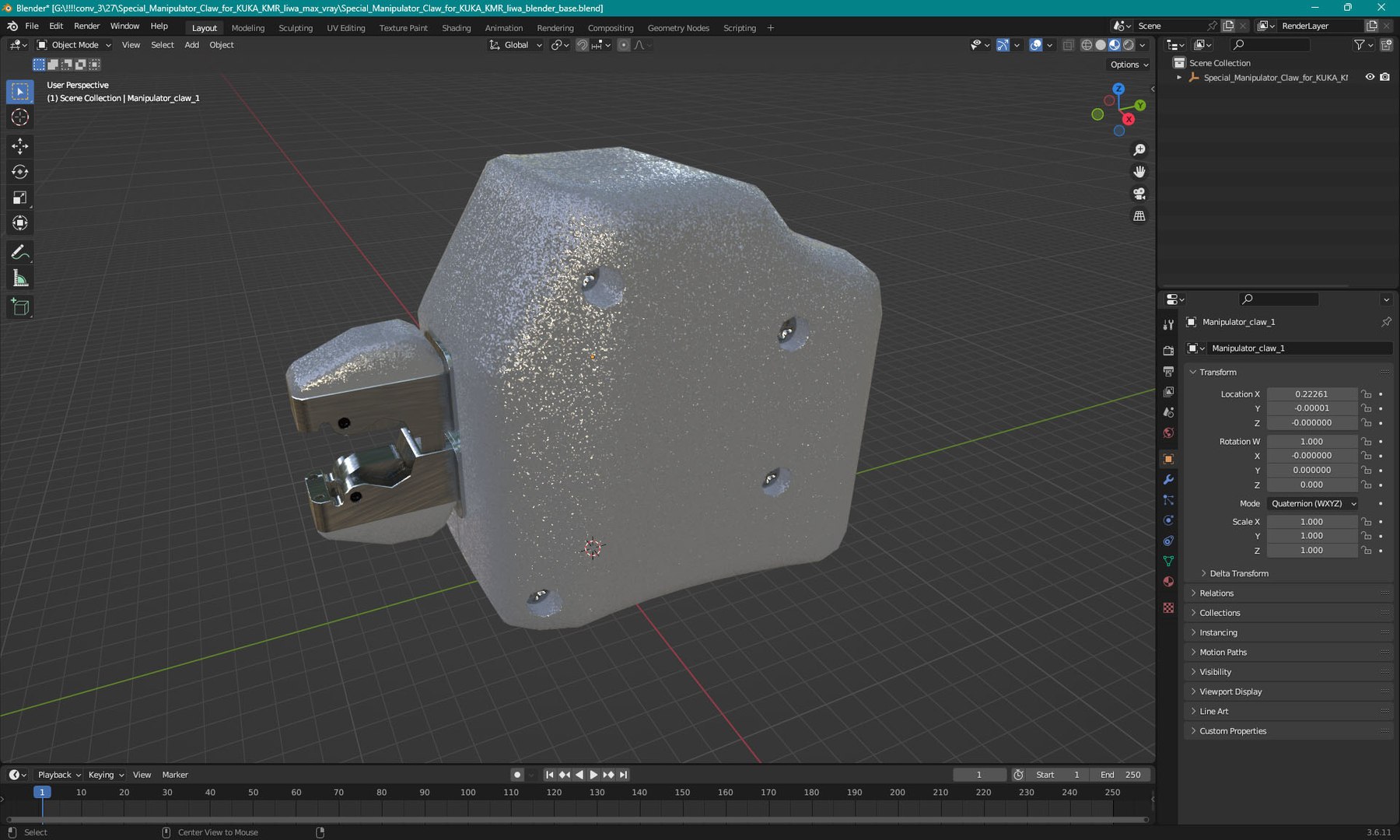 3D Special Manipulator Claw For KUKA KMR Iiwa - TurboSquid 2295496