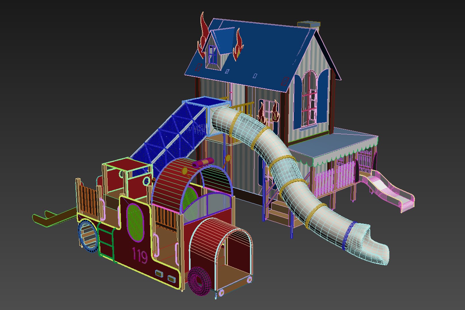 3D children s slide model - TurboSquid 1487466