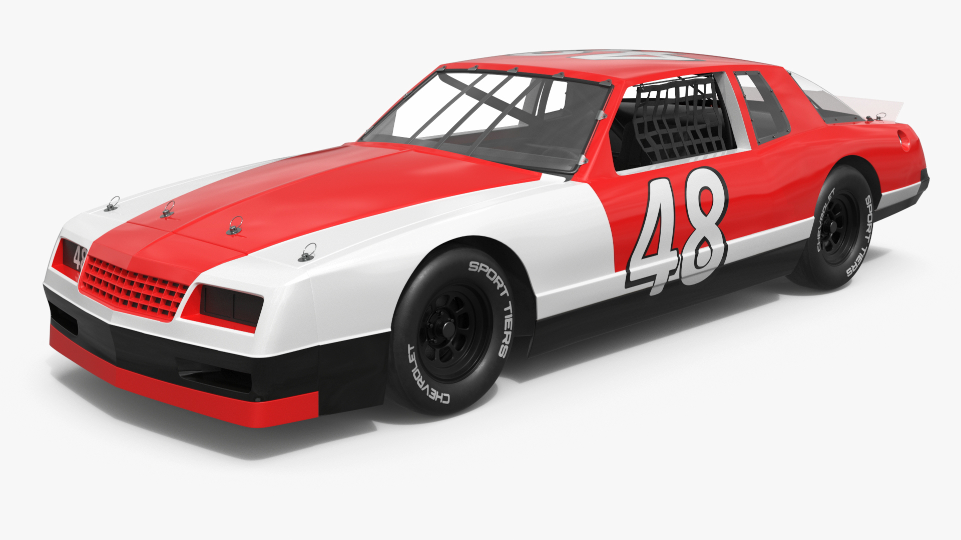 Chevrolet Monte Carlo SS Nascar Race Car Red White 3D Model ...