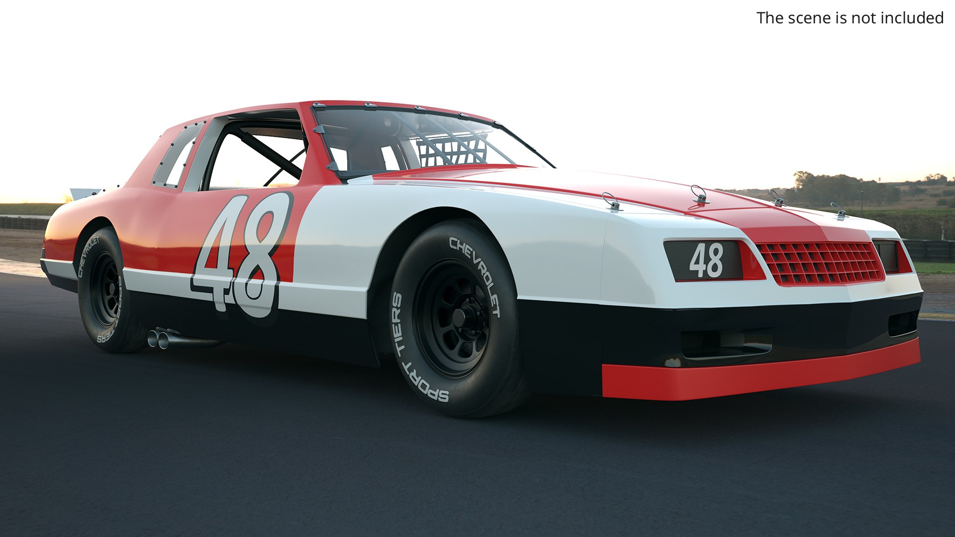 Chevrolet Monte Carlo SS Nascar Race Car Red White 3D Model ...