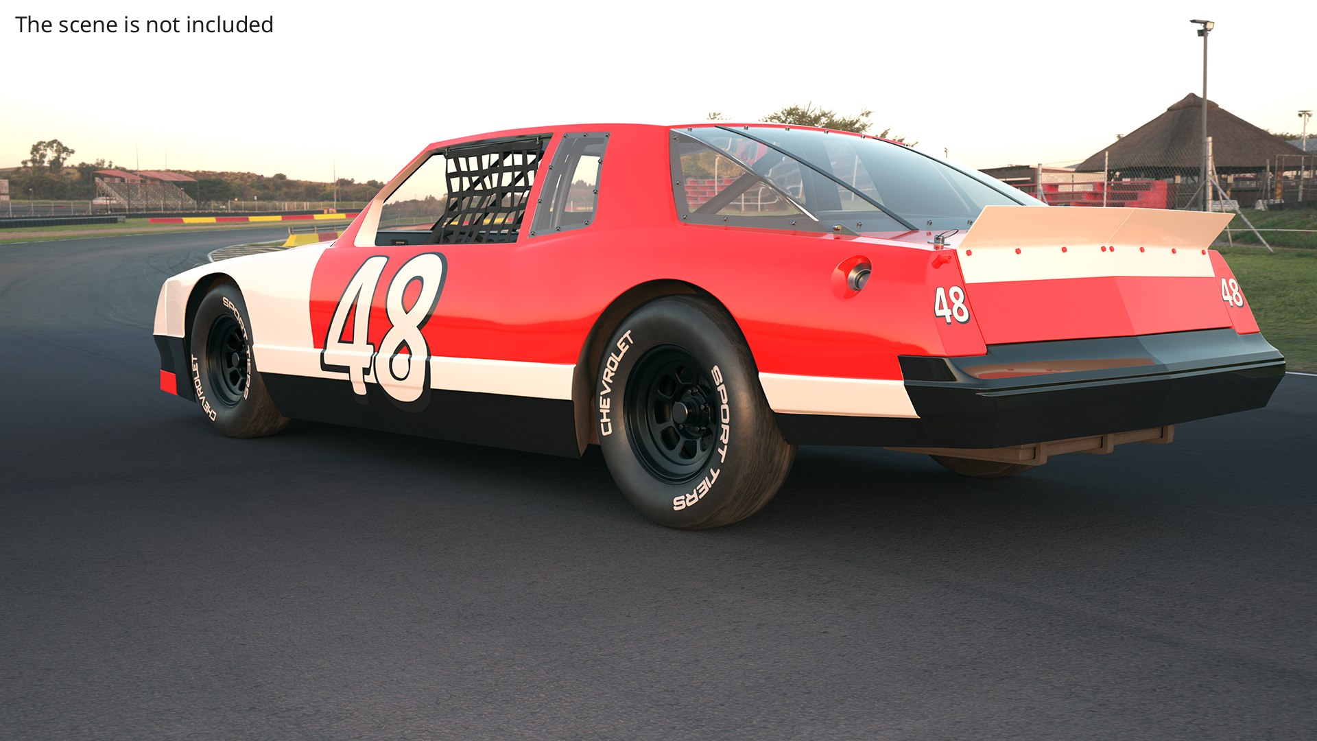 Chevrolet Monte Carlo SS Nascar Race Car Red White 3D Model ...