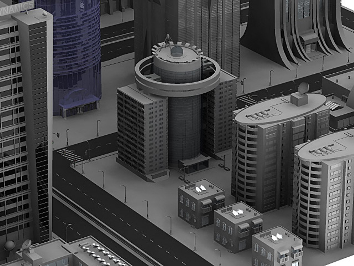3d obj buildings houses street