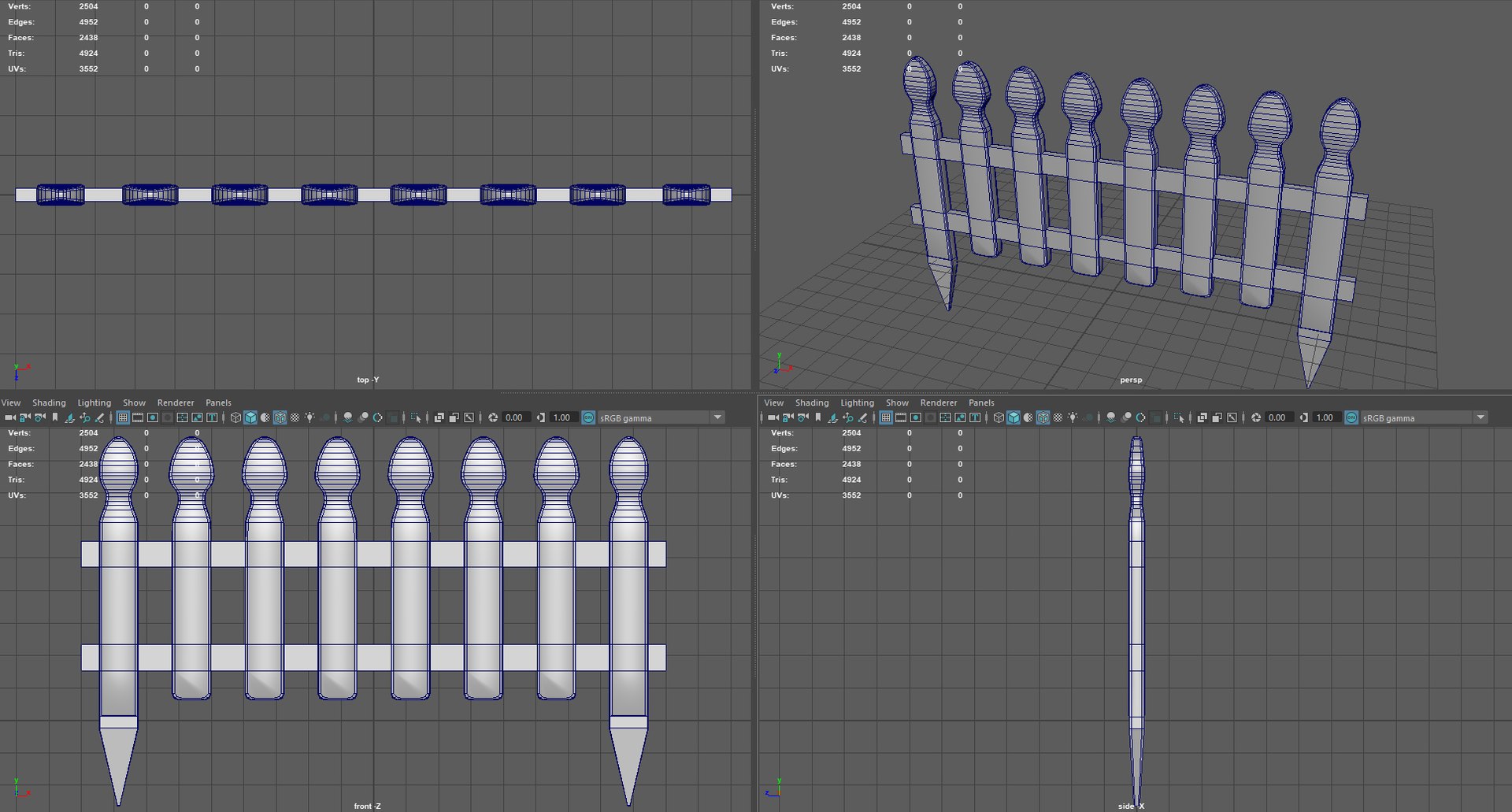 3D model Garden fence - TurboSquid 1882475