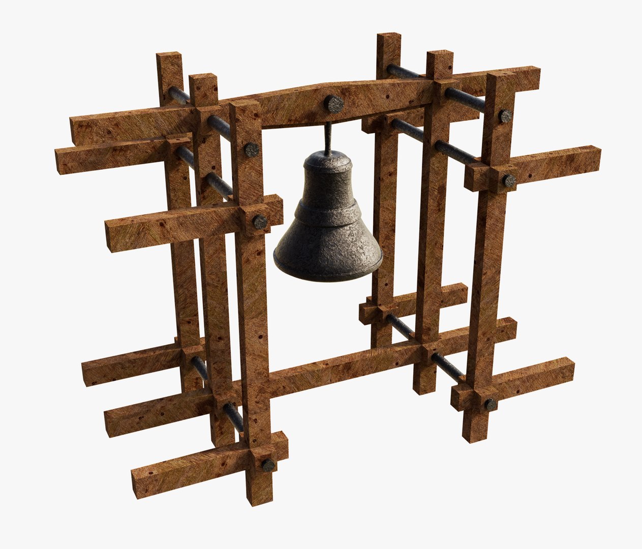 Free Old Church Bell Structure 3D Model - TurboSquid 2312870