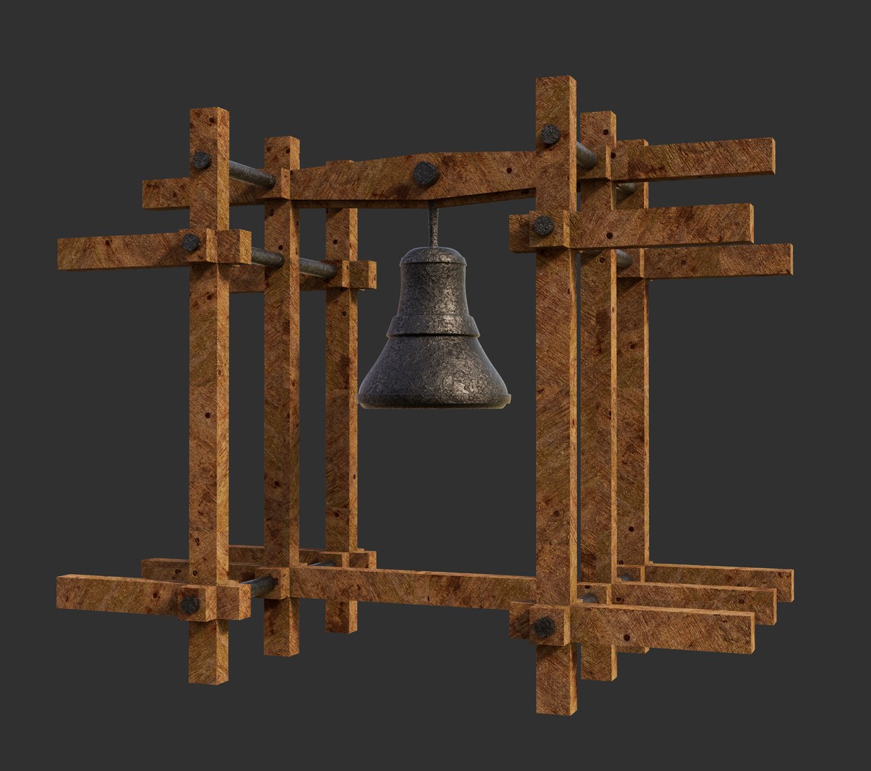 Free Old Church Bell Structure 3D Model - TurboSquid 2312870