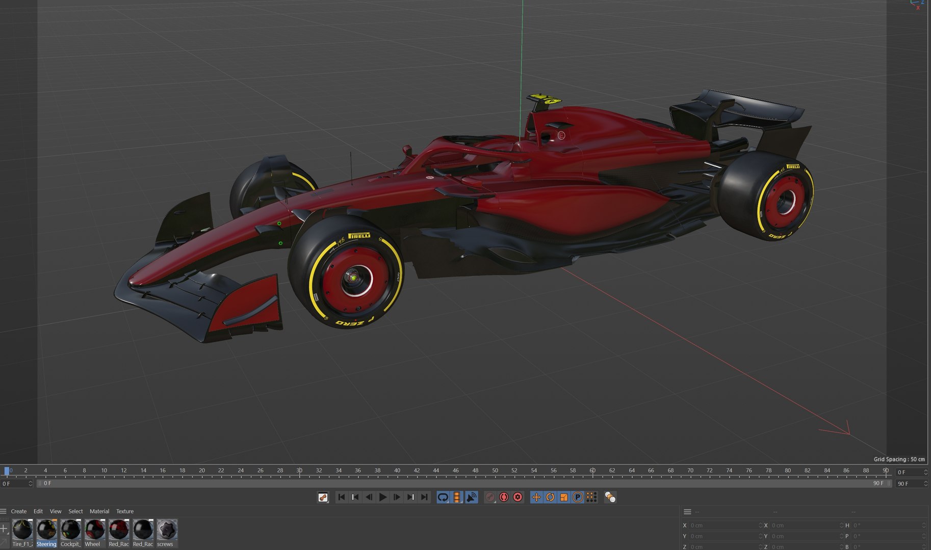F1 Generic Red Racer 2025 Template For Livery Model - TurboSquid 2375081