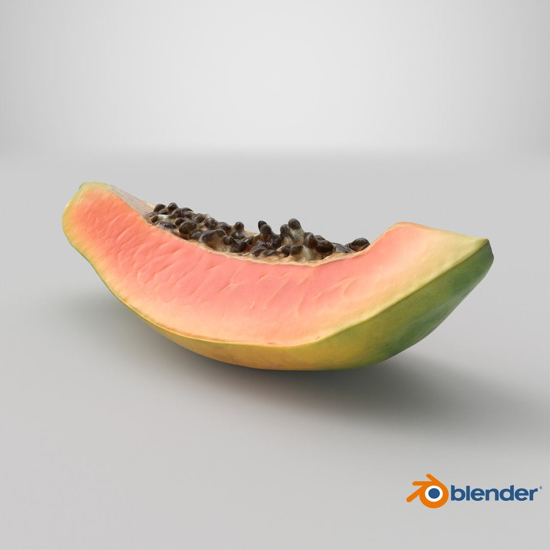 3D Papaya Slice - TurboSquid 2134849