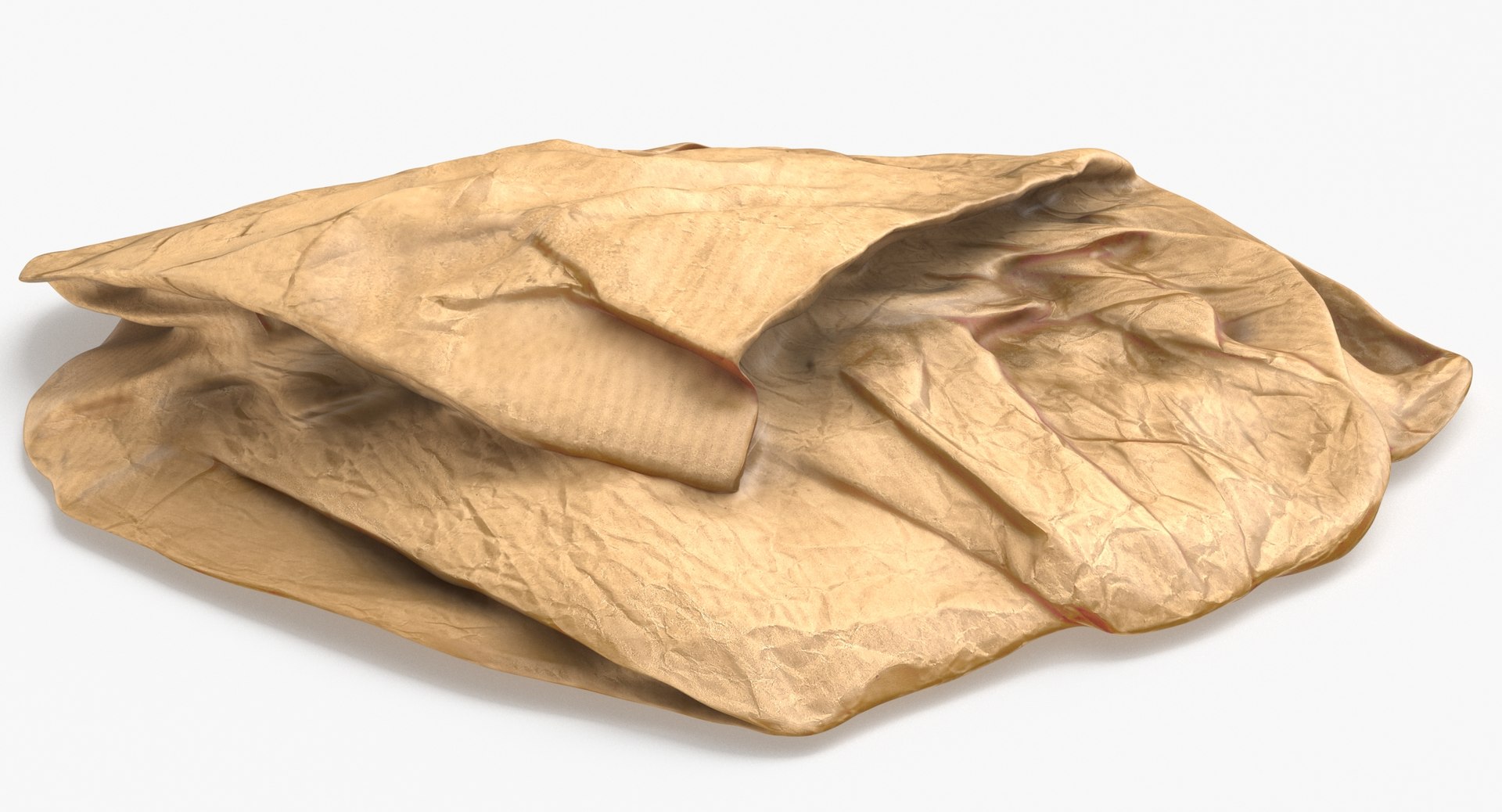Fast Food Bag Flattened 3D Model - TurboSquid 1869715