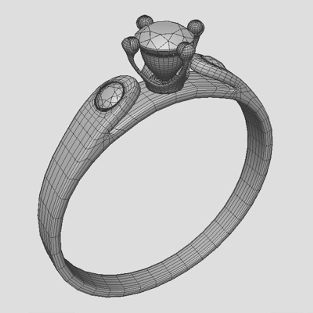 3d model diamond ring