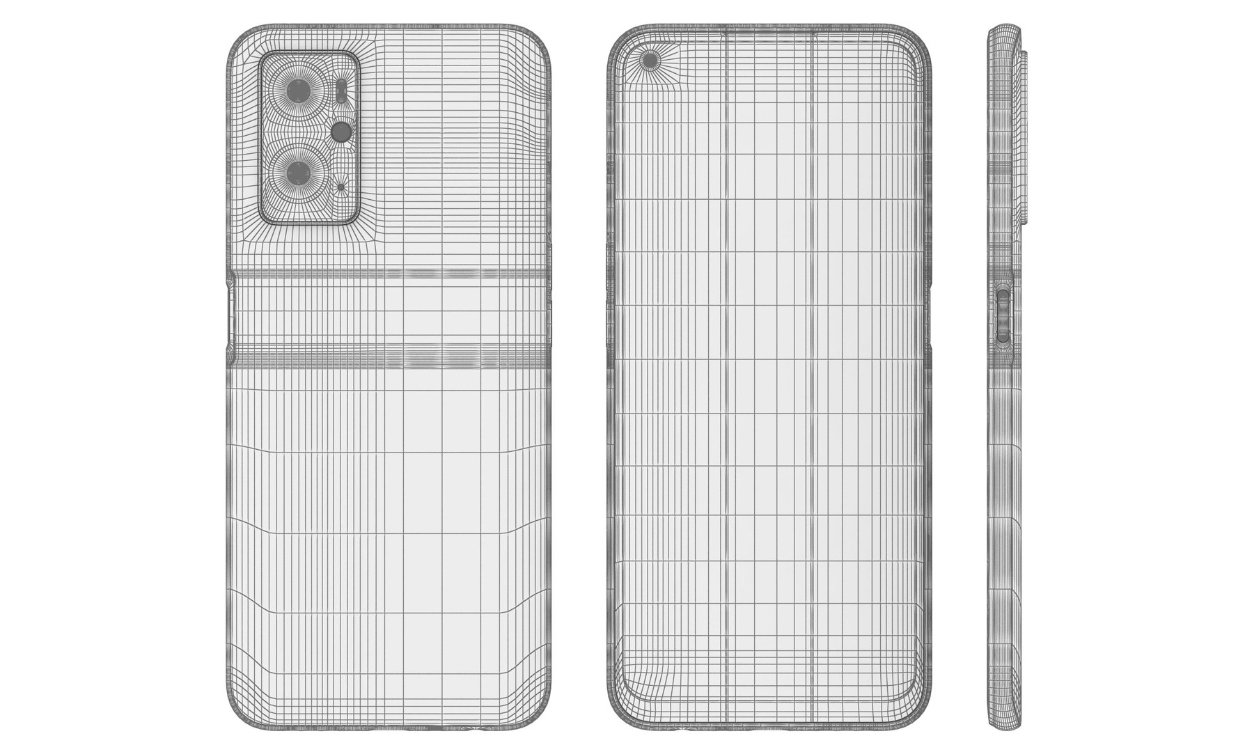 Oppo K10 Black Carbon And Blue Flame 3D model - TurboSquid 1990096